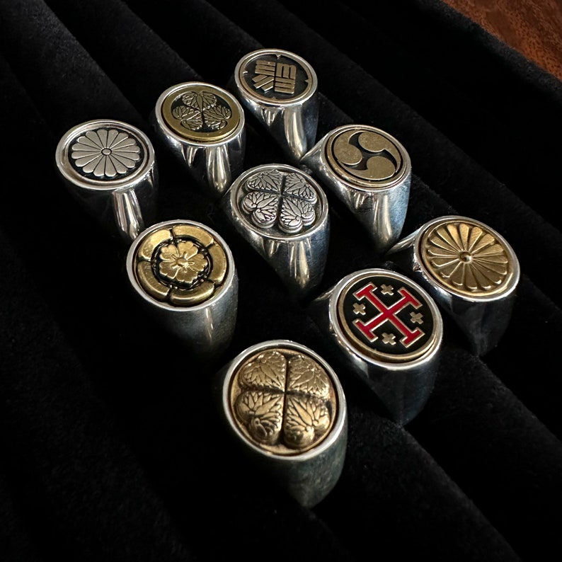 Japanese Samurai Kamon Silver/brass Ring - Etsy