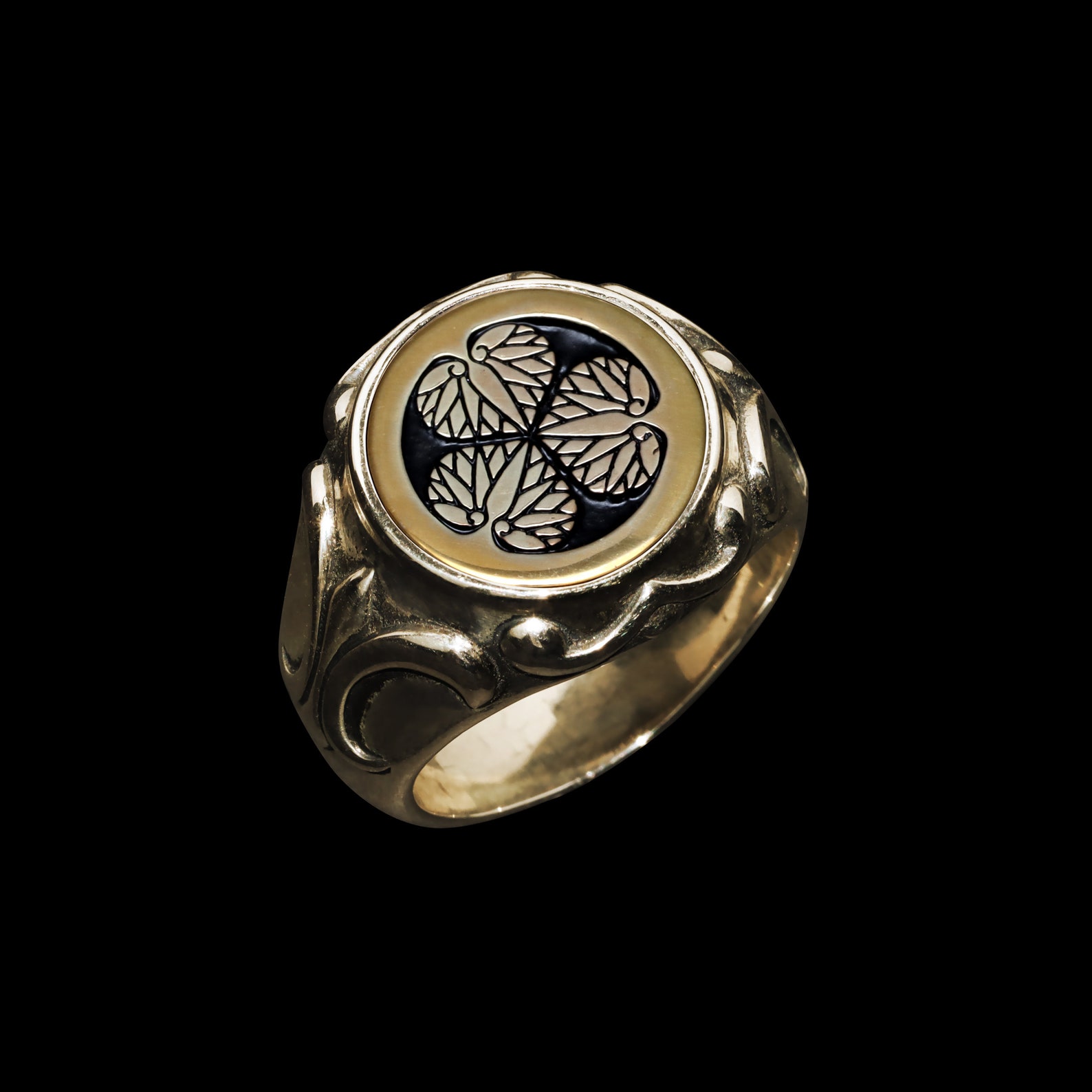 Japanese Samurai Kamon Silver/brass Ring | Etsy