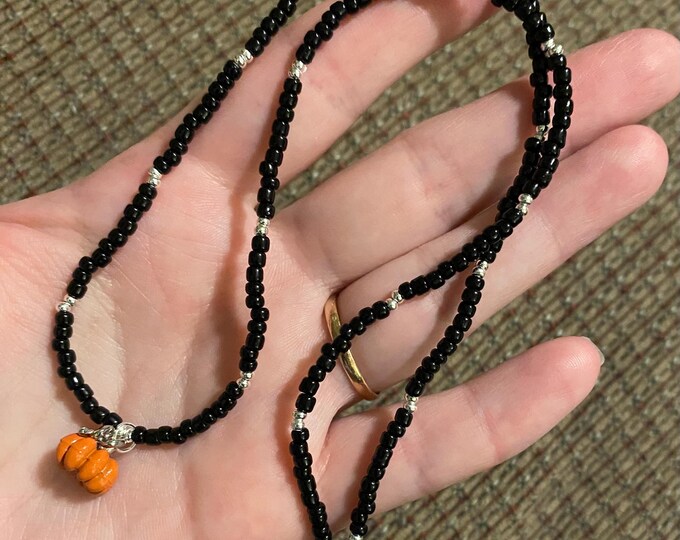Halloween Necklace, Fall Necklace, Seed Bead Necklaces for Women ...