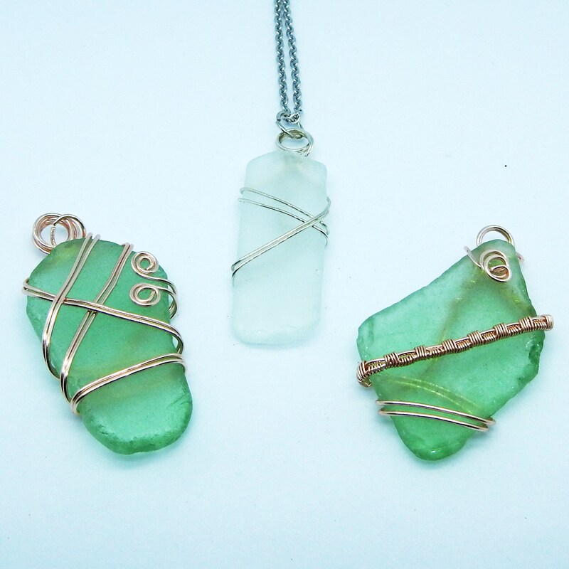 Wire Wrap Sea Glass - Etsy