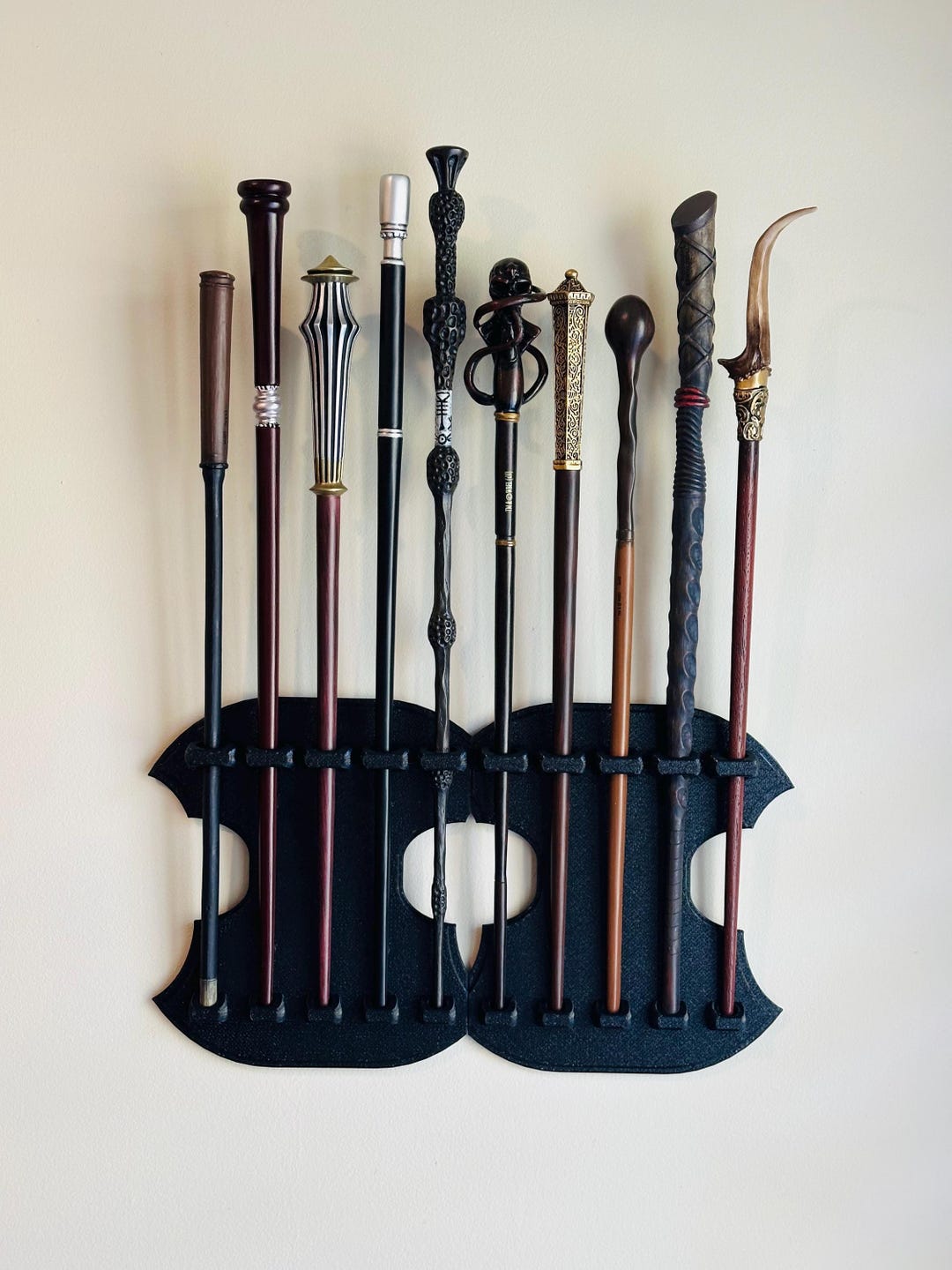 Vertical Wand Wall Mount: Magic Wand Display Holder (holds 10 Wands) - Etsy