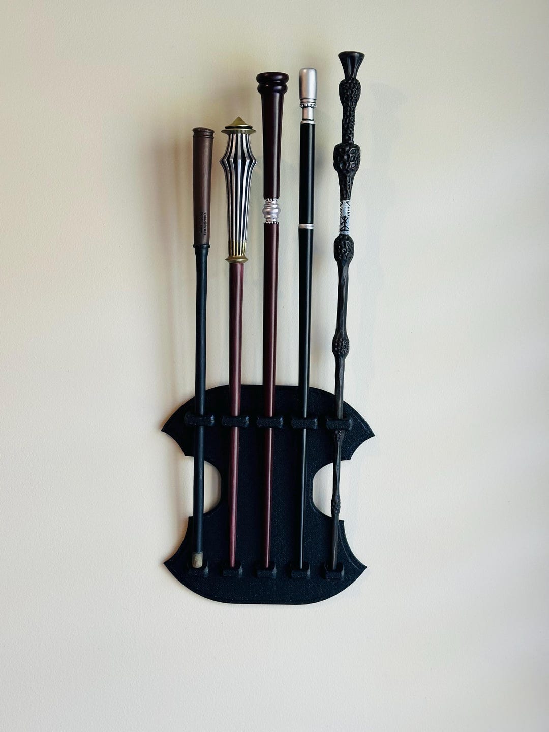 Wand Wall Mount 5 Holder | Wall Display Magic Wand Holder | Wand Wall ...