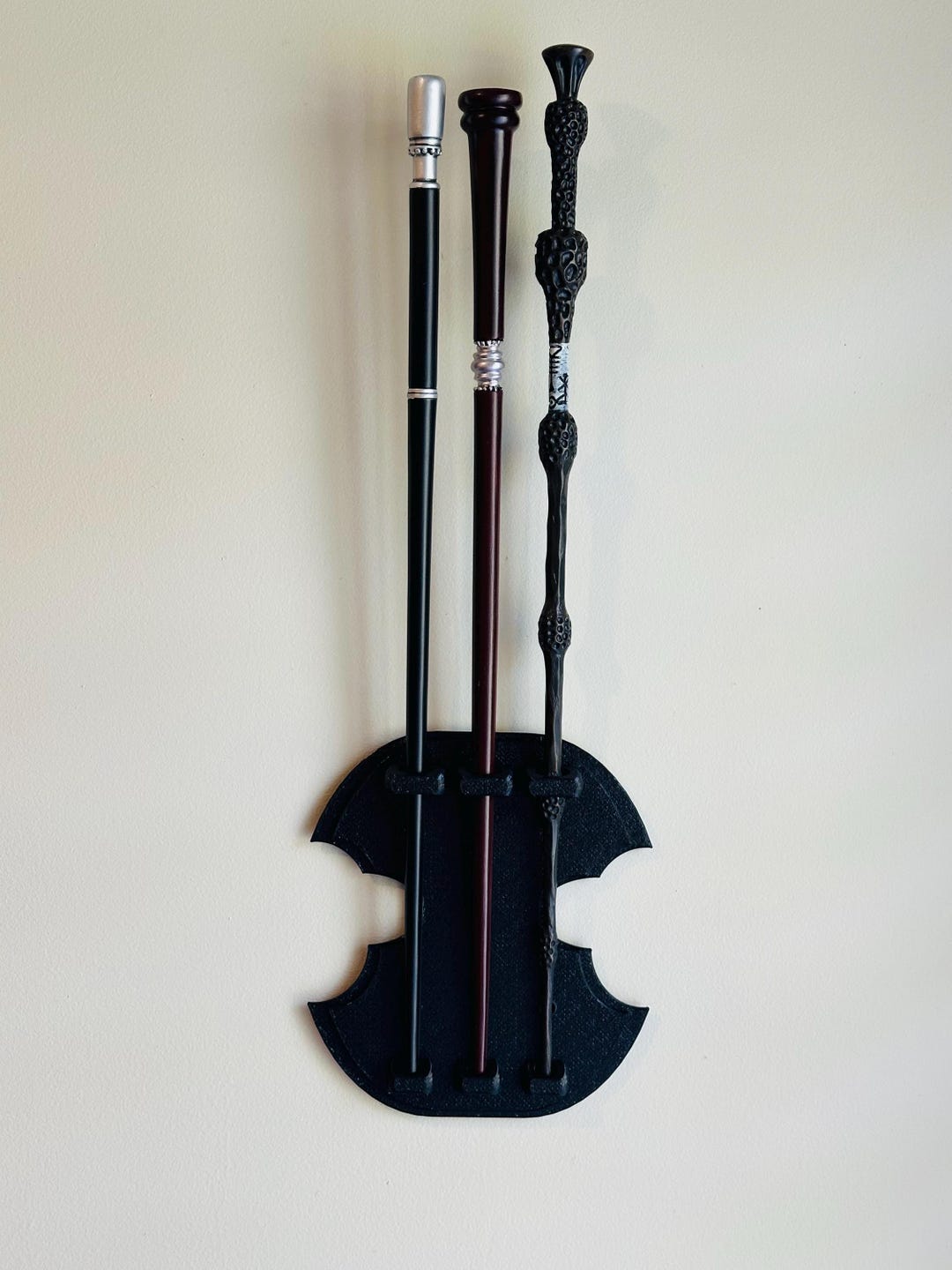 Wand Wall Mount 3 Holder | Wall Display Magic Wand Holder | Wand Wall ...