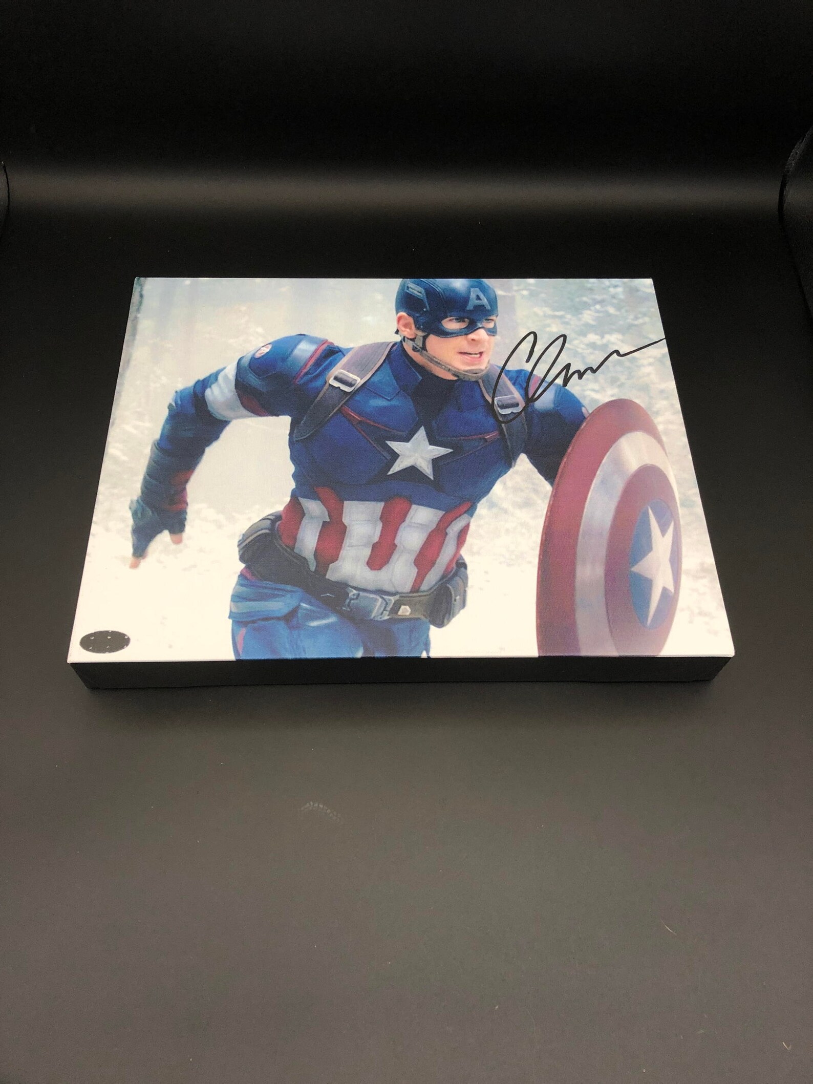 Captain America Chris Evans Facsimile Autograph 11x14 Canvas - Etsy