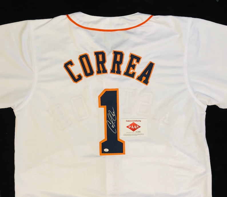 Carlos Correa Autographed Houston Astros Baseball Jersey - Etsy