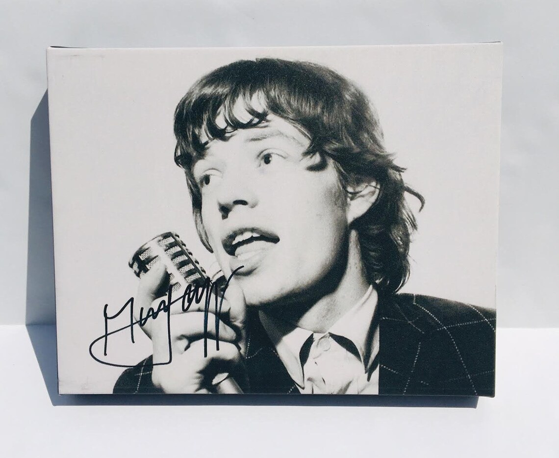 Mick Jagger Rolling Stones Facsimile Autograph 11x14 Canvas - Etsy