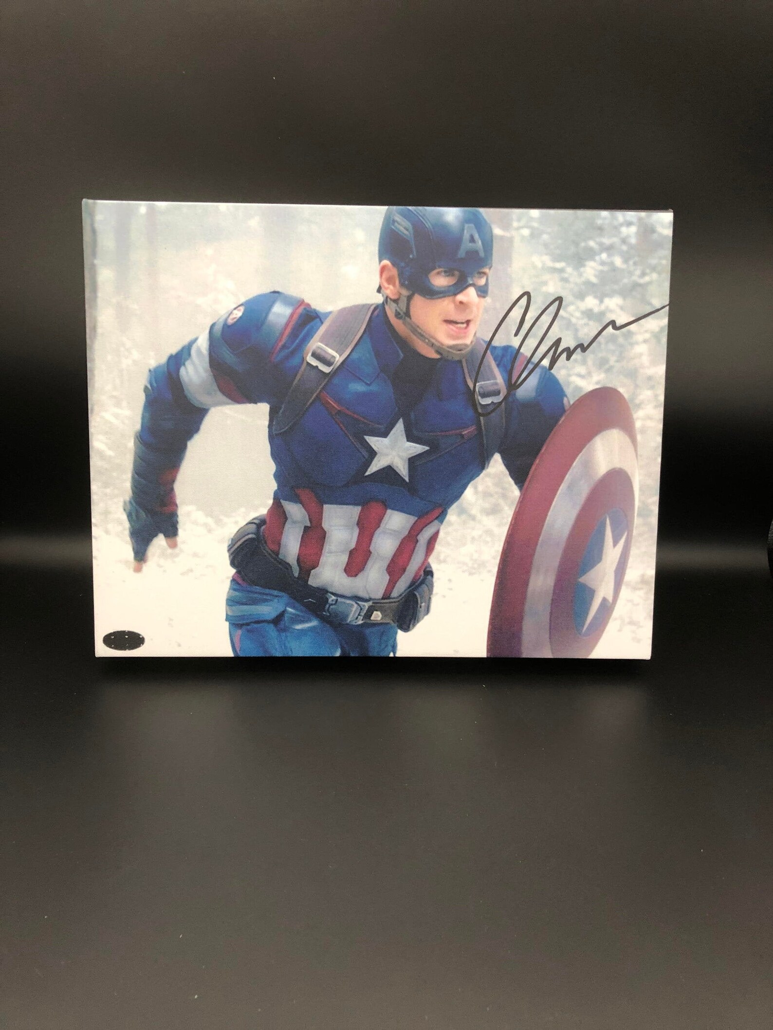 Captain America Chris Evans Facsimile Autograph 11x14 Canvas - Etsy