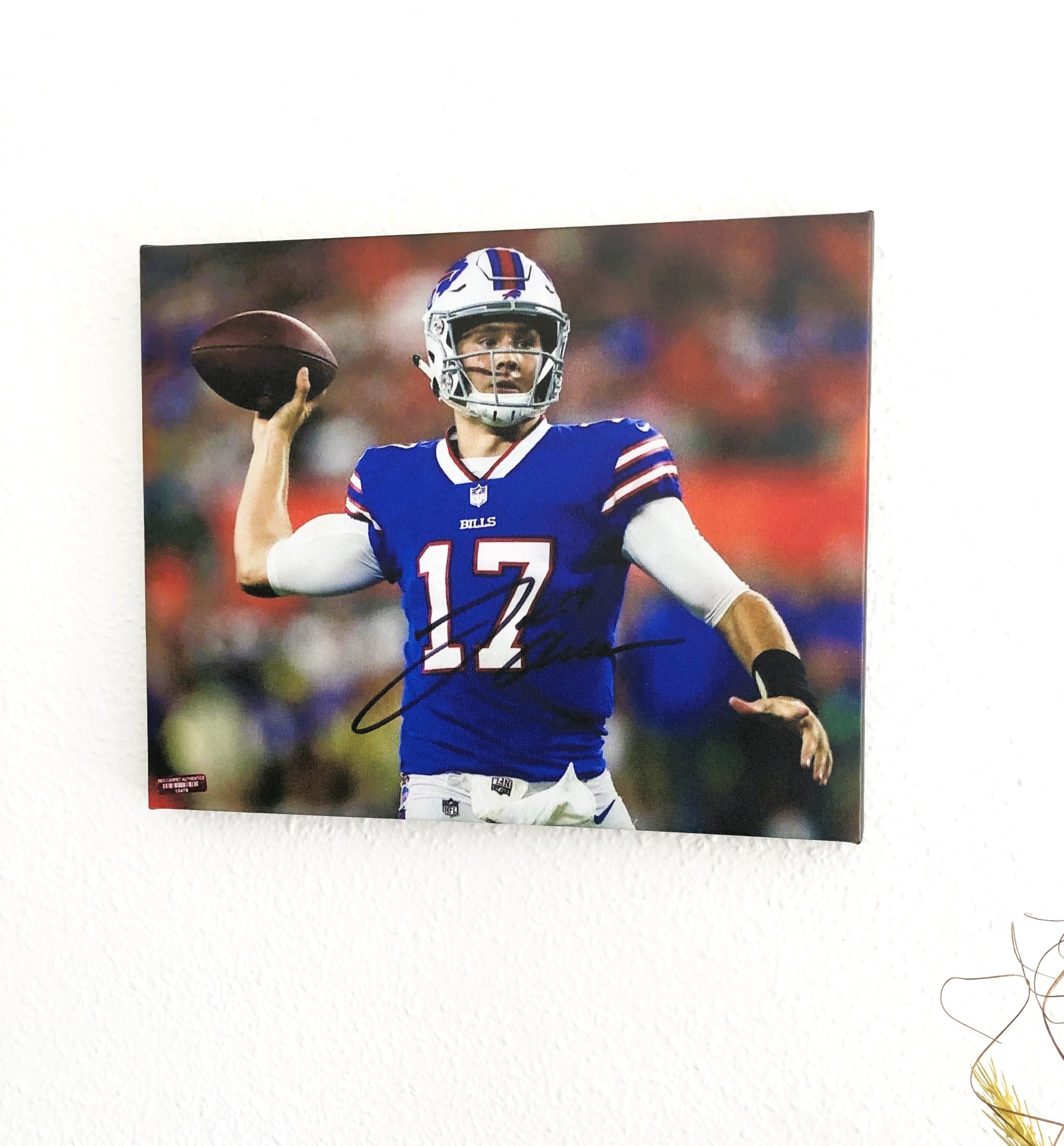Josh Allen Buffalo Bills Facsimile Autograph 11x14 Canvas Print Wall ...