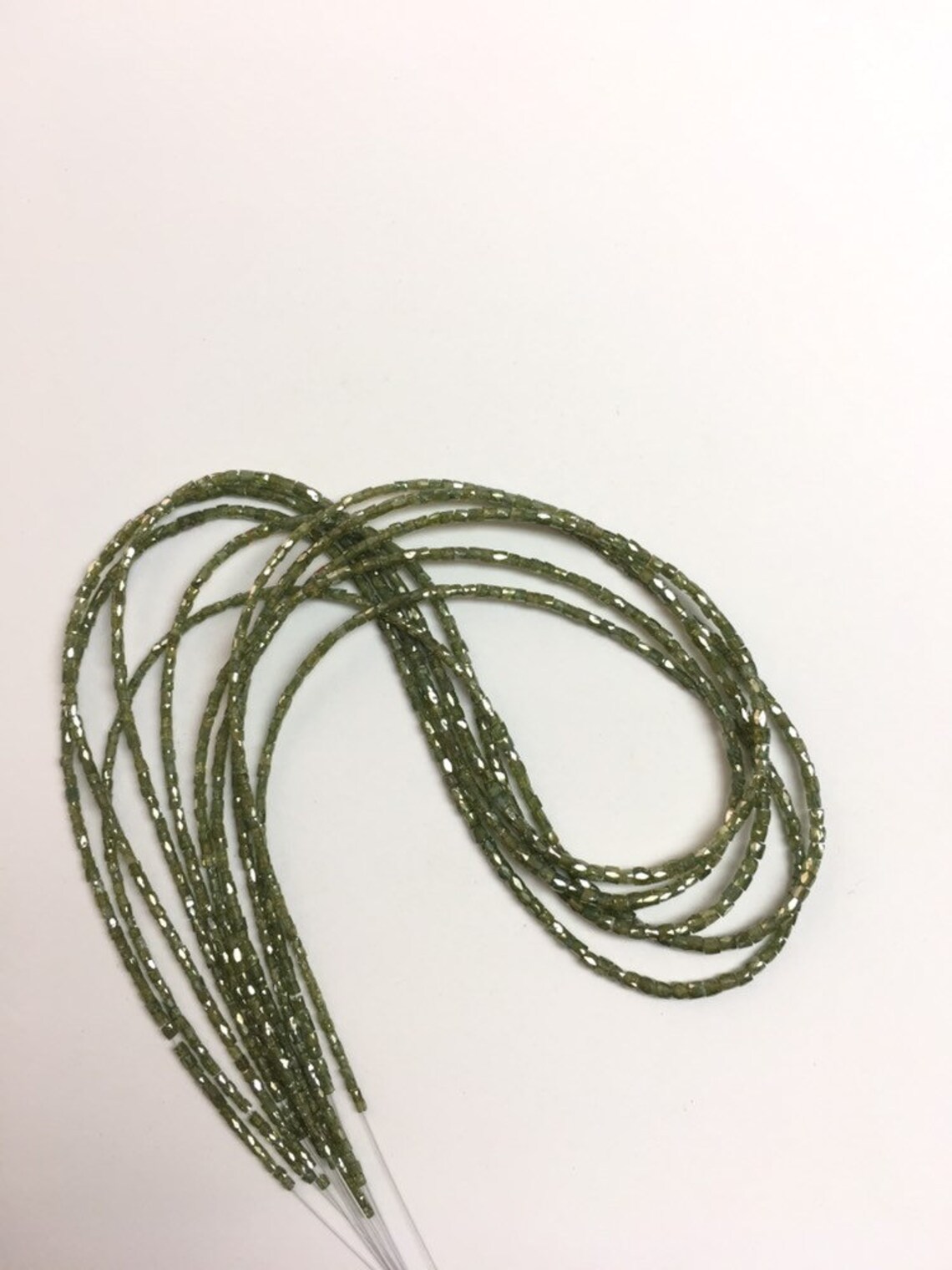 15 Carat Natural Green Diamond Pipe Tube Faceted Long - Etsy UK