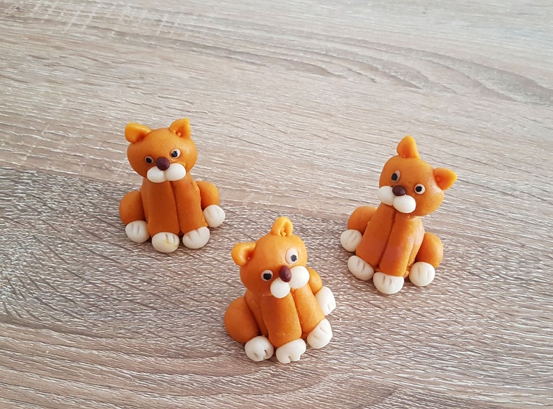 Marzipan cat Marzipan animal edible marzipan cake topper | Etsy