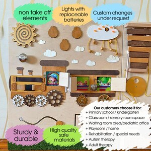 Train Sensory Wall Panel Busy Board for Kids Special Needs Developing ...