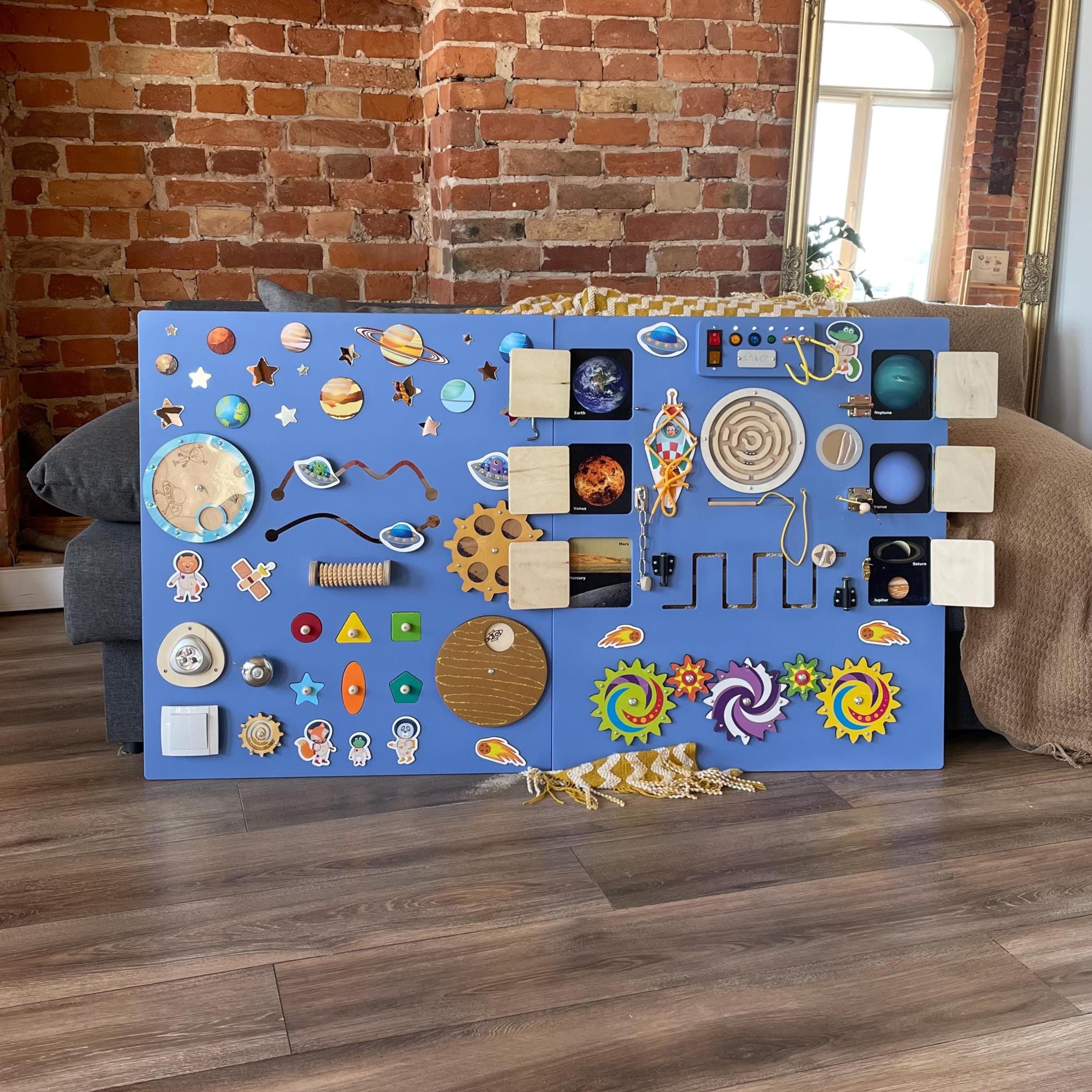 Sensory Wall Panel Space -fidget Board With LED 140x80 Cm-sensory Room ...