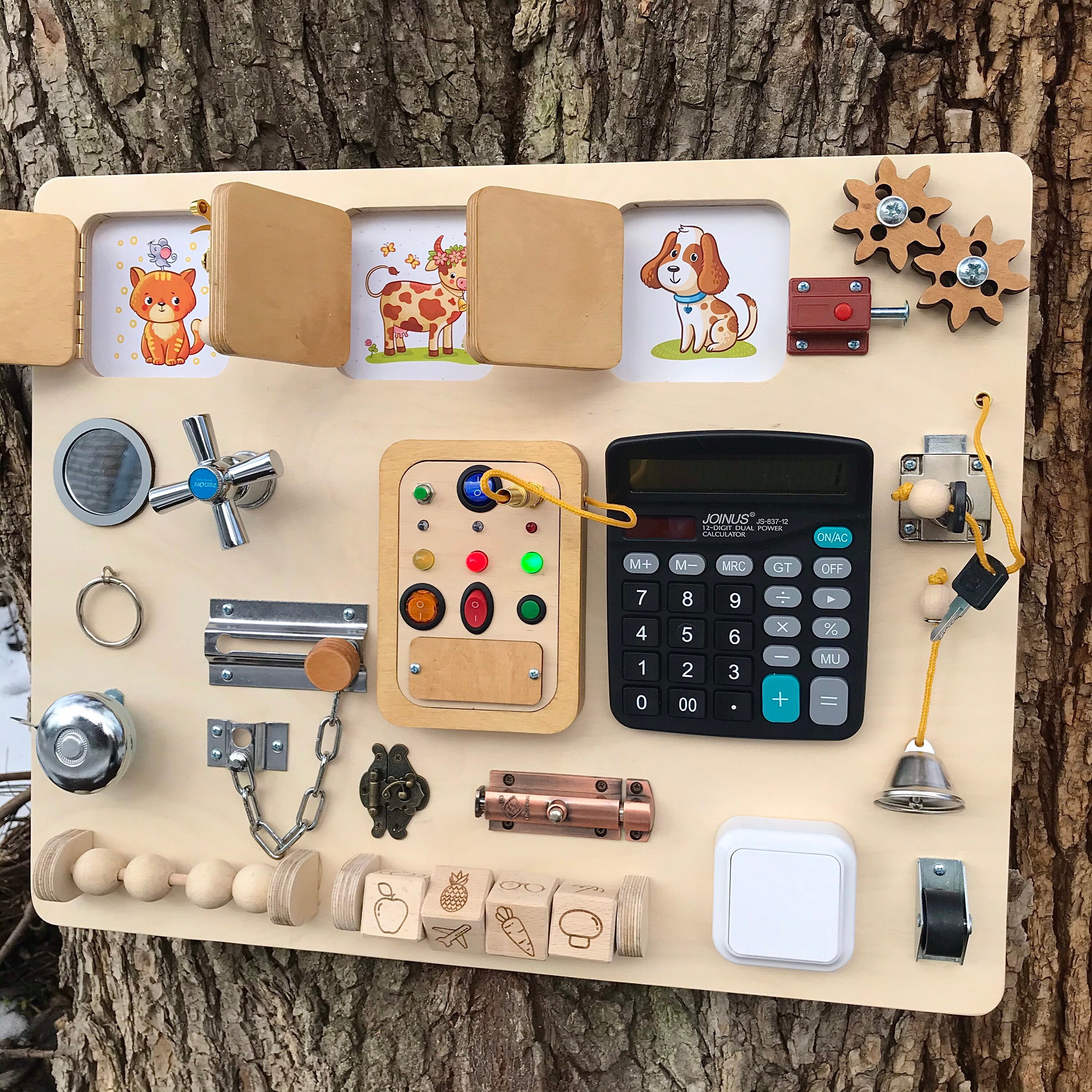 Medium Size Busy Board 5040cm Natural Style Sensory | Etsy