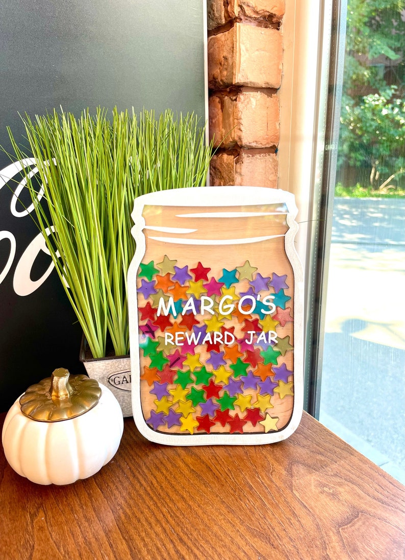 Reward Jar With Tokens Classroom Teacher Star Jar Chore Chart Good ...