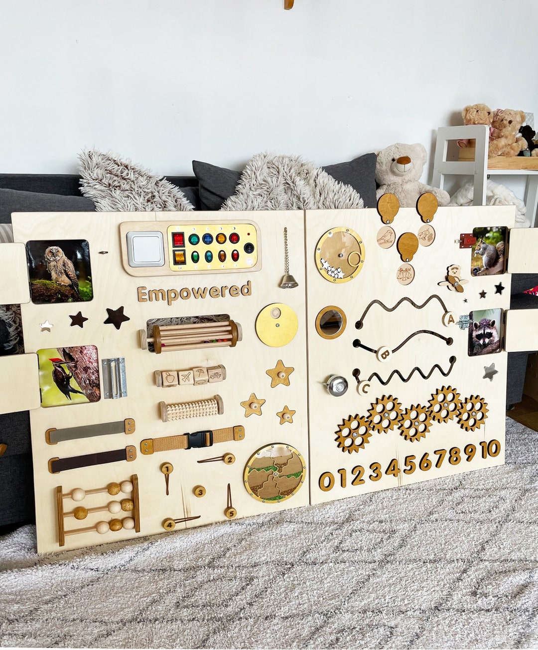 Sensory Wall Panels LED Light 120*70 Cm-montessori Playroom Board for ...