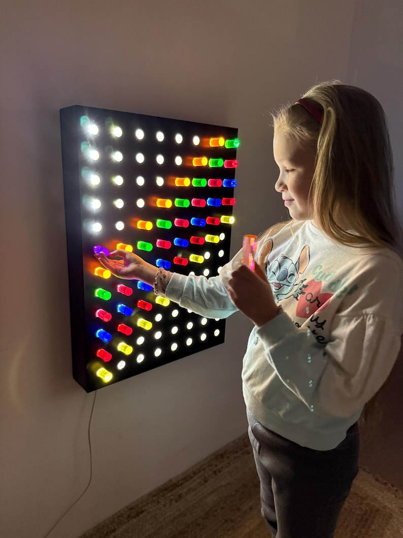 Giant Light Peg Board With Acrylic Rods | Light Panel Sensory Wall ...
