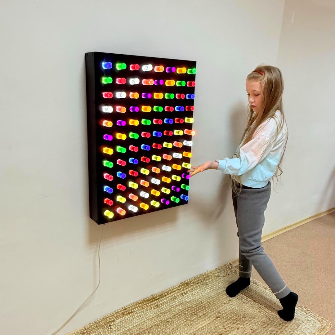 Giant Light Peg Board With Acrylic Rods | Light Panel Sensory Wall ...