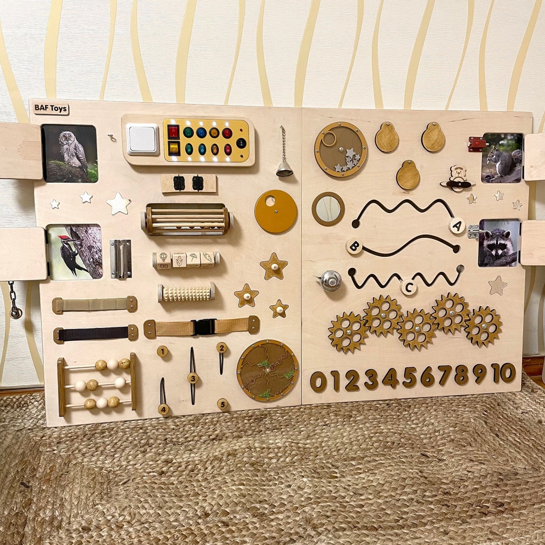 Sensory Large Busy Board-wall Panel LED Light 120*70 Cm-montessori ...