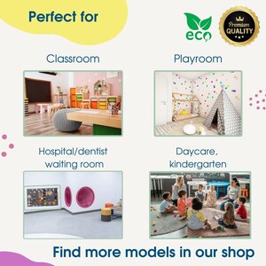 Wall Mounted Busy Board Sensory Wall Toy Busy Board Space Theme LED ...