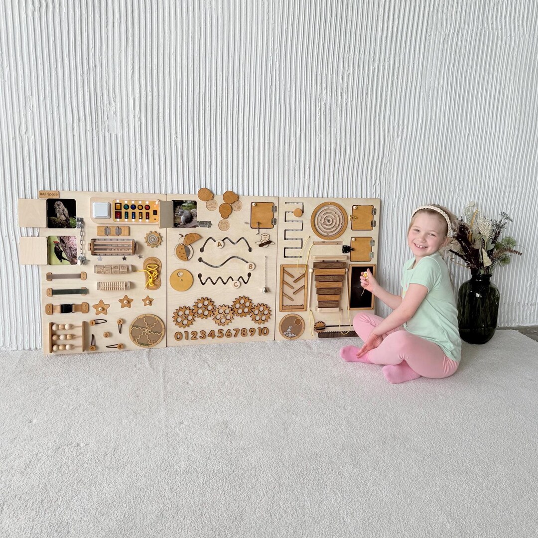 Wall Toy Large Busy Board LED Lights 150x70cm Huge Sensory Wall Panel ...