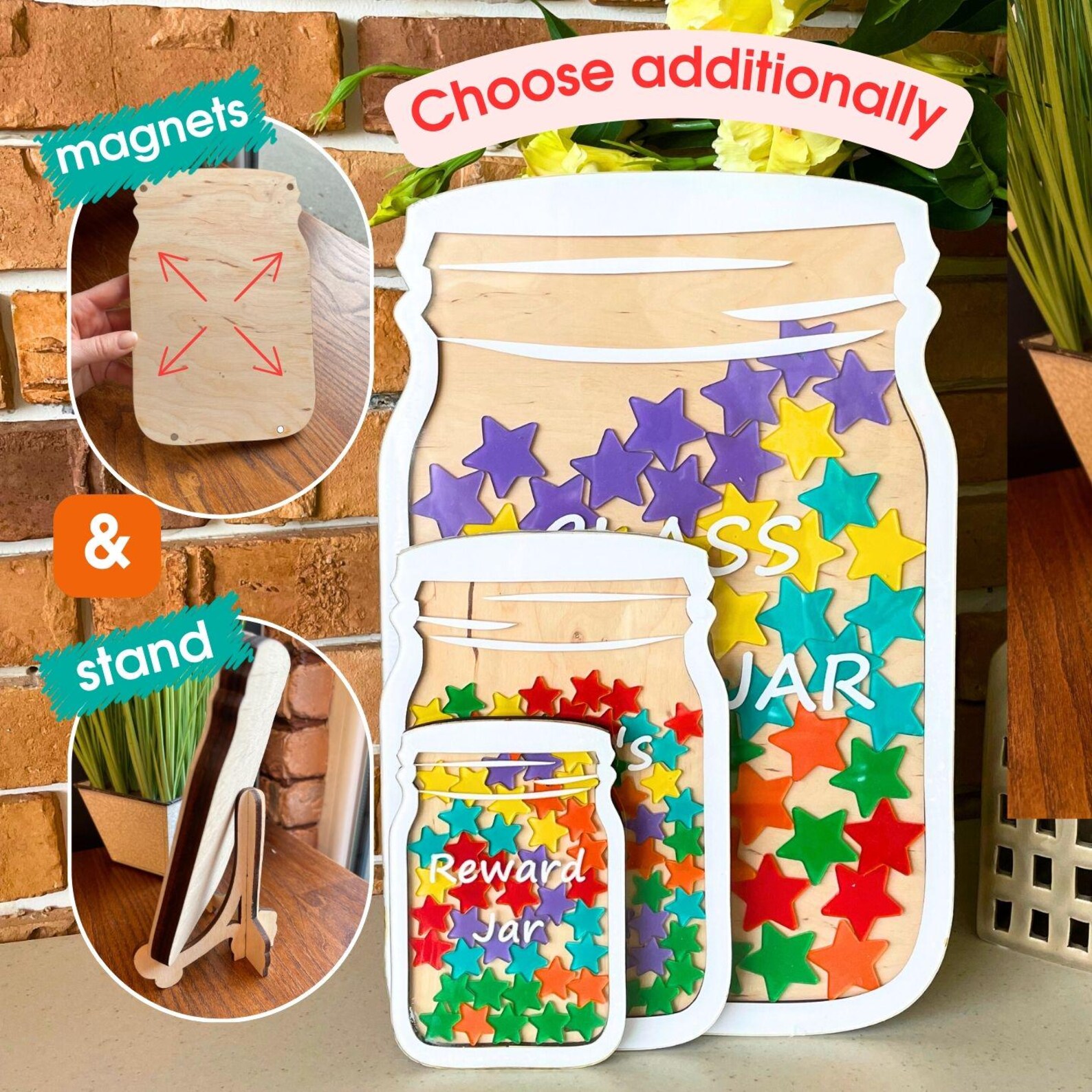 Personalized Reward Jar Classroom Magnetic Reward Jar for Teacher Star ...