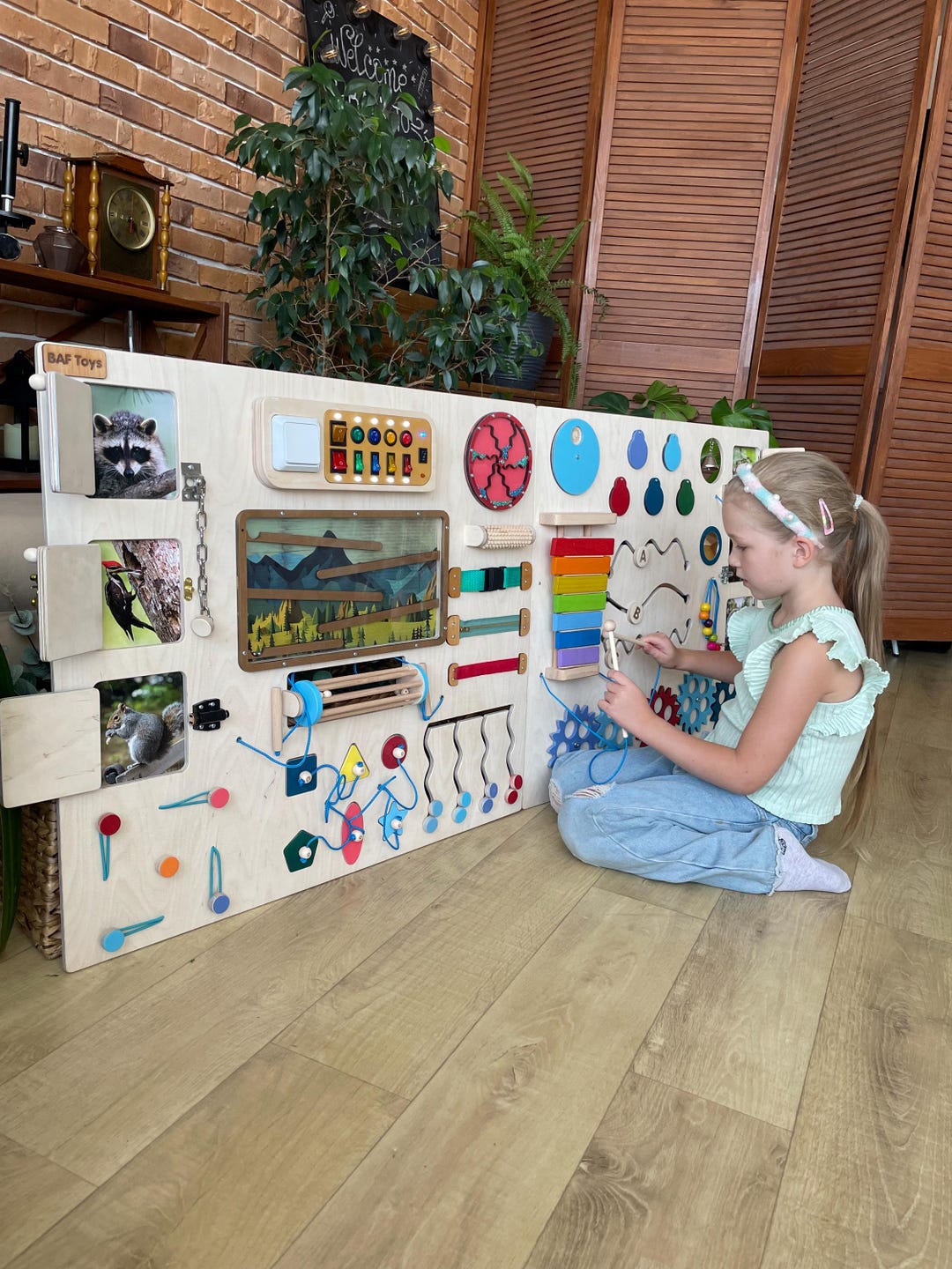 Personalized Sensory Wall Panel, Activity Wall for School, Interactive ...