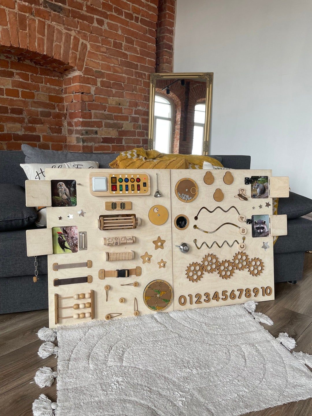 Large Activity Board for Kids, Toddler LED Busyboard 1 2 3 Year Old ...