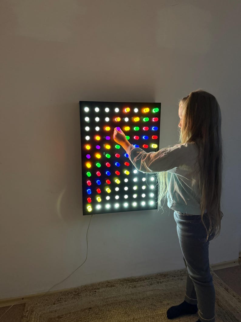 Giant Light Peg Board With Acrylic Rods | Light Panel Sensory Wall - Etsy