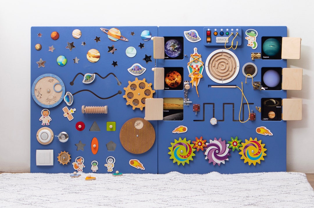 Montessori Playroom Busy Board Sensory Wall for Toddler 1st - Etsy