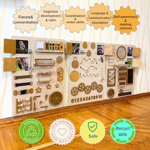 Large Busy Board Preschool Wall Toys for Fine Motor Skills and ...