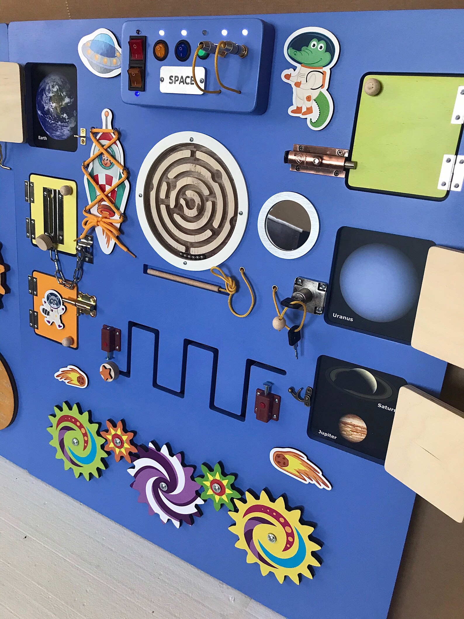 Sensory Large Busy Board Space Theme-wall Panel LED Light - Etsy
