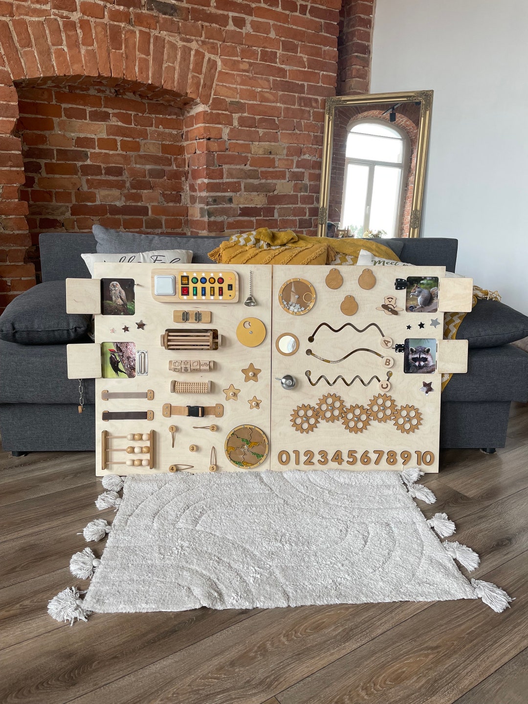 Large Sensory Board for Toddler, Busy Board With Lights, 1st Birthday ...