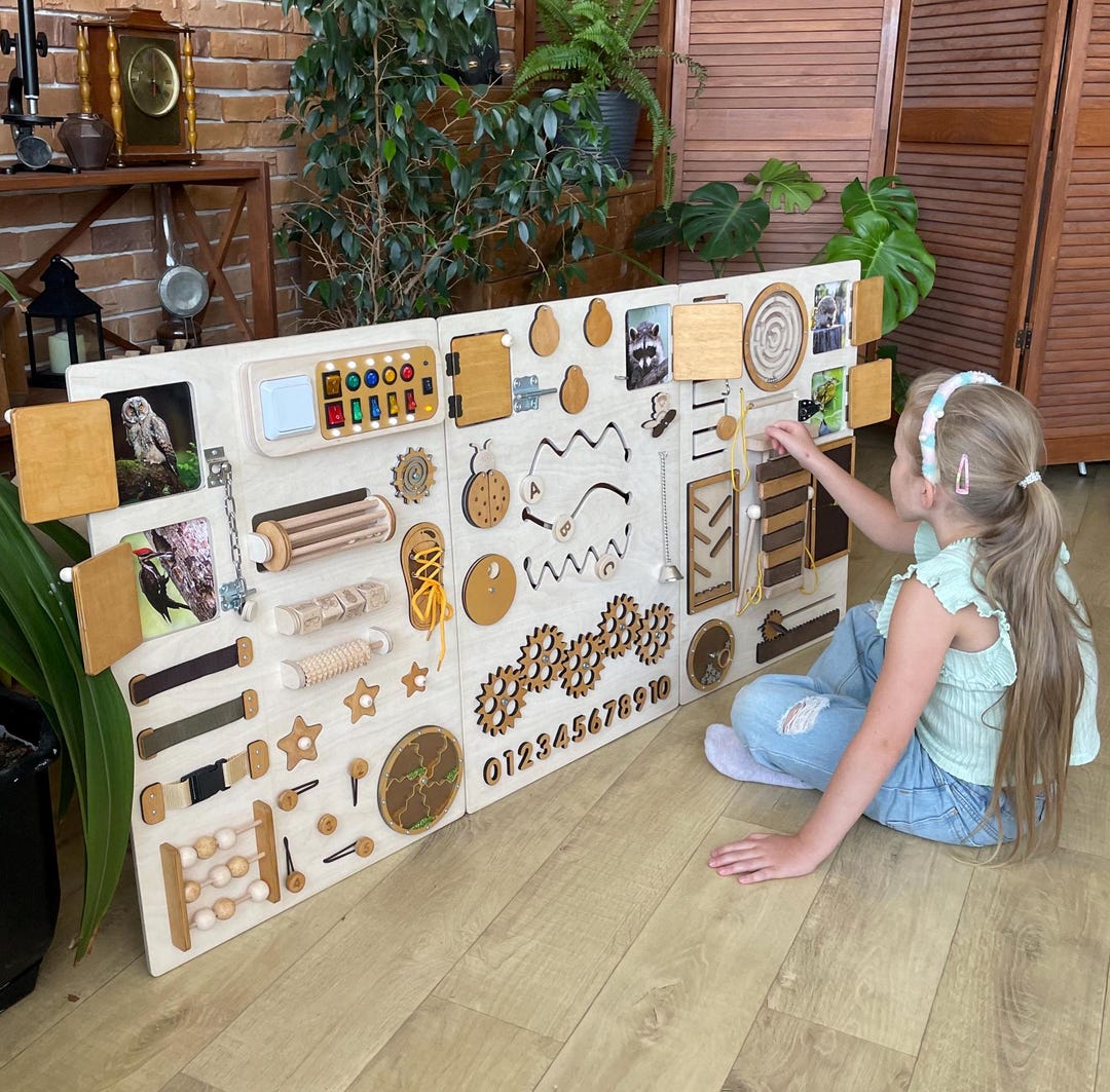 Sensory Wall Panel for Kids and Adults, Wooden Sensory Items for Wall ...