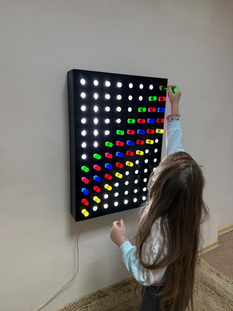 Giant Light Peg Board With Acrylic Rods | Light Panel Sensory Wall - Etsy