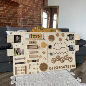 Large Sensory Board for Toddler, Busy Board With Lights, 1st Birthday ...