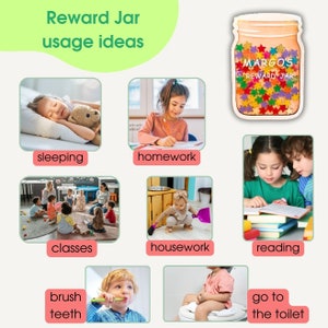 Reward Jar With Tokens Classroom Teacher Star Jar Chore Chart Good ...