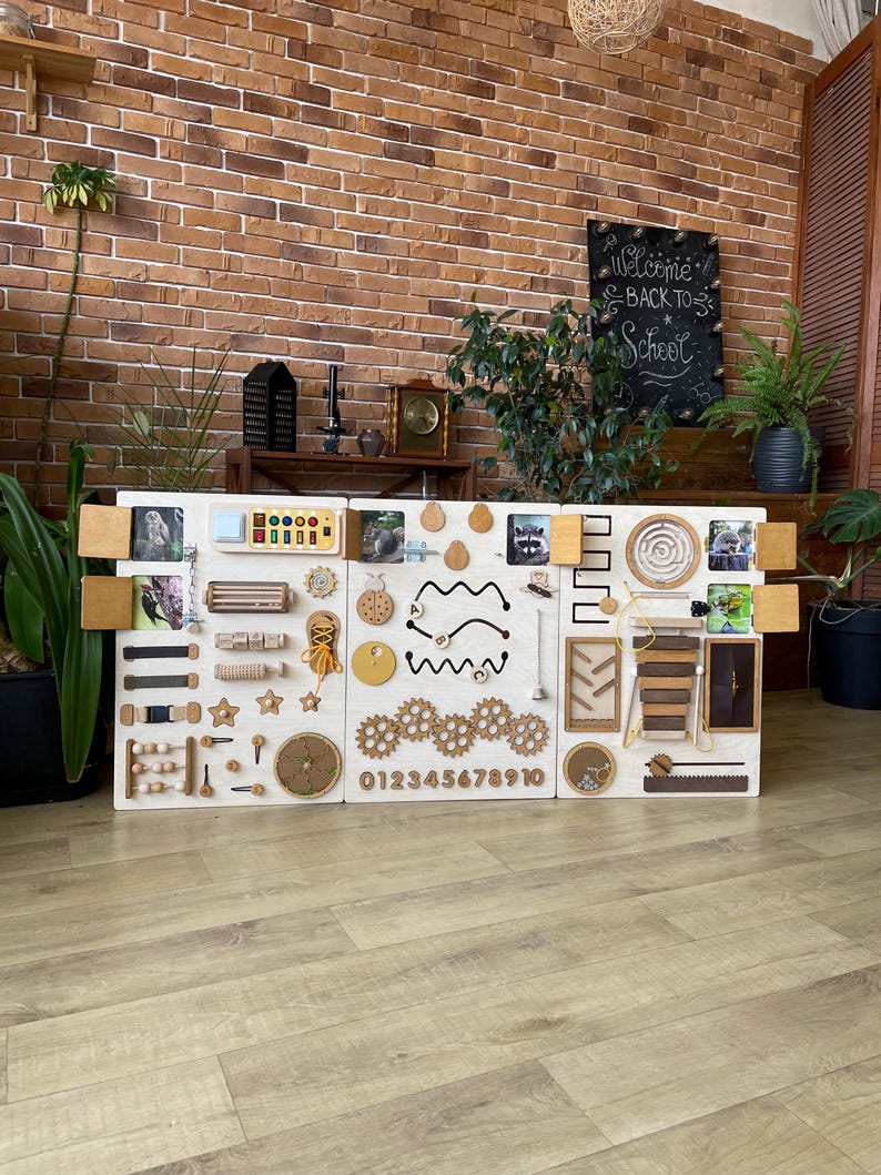 Large Busy Board Preschool Wall Panel for Fine Motor Skills and ...