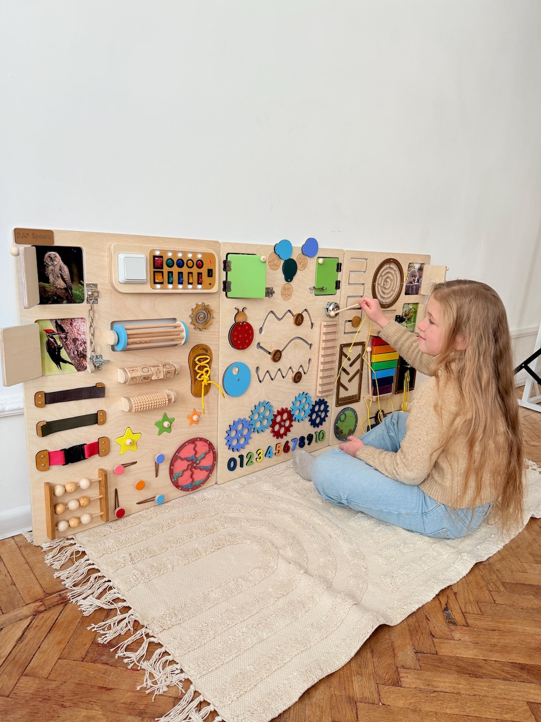 Sensory Wall Panel for Waiting Rooms & Gyms | LED Activity Board for ...