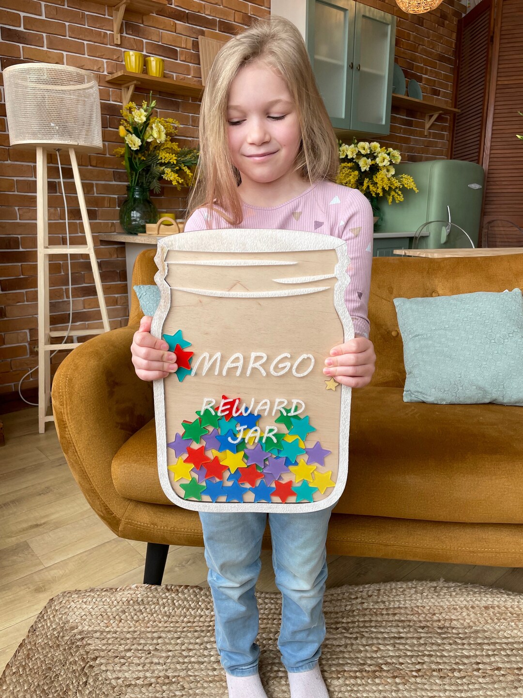 Reward Jar With Tokens Classroom Teacher Star Jar Chore Chart Good ...