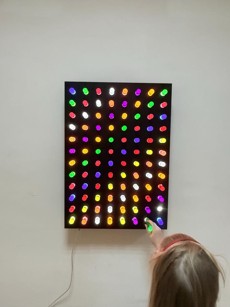 Giant Light Peg Board With Acrylic Rods | Light Panel Sensory Wall ...