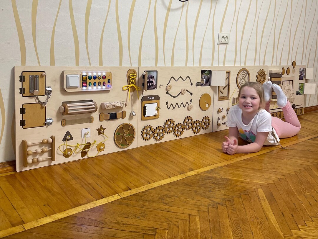 Sensory Wall Panel for Kids | Montessori Busy Board for Classroom ...