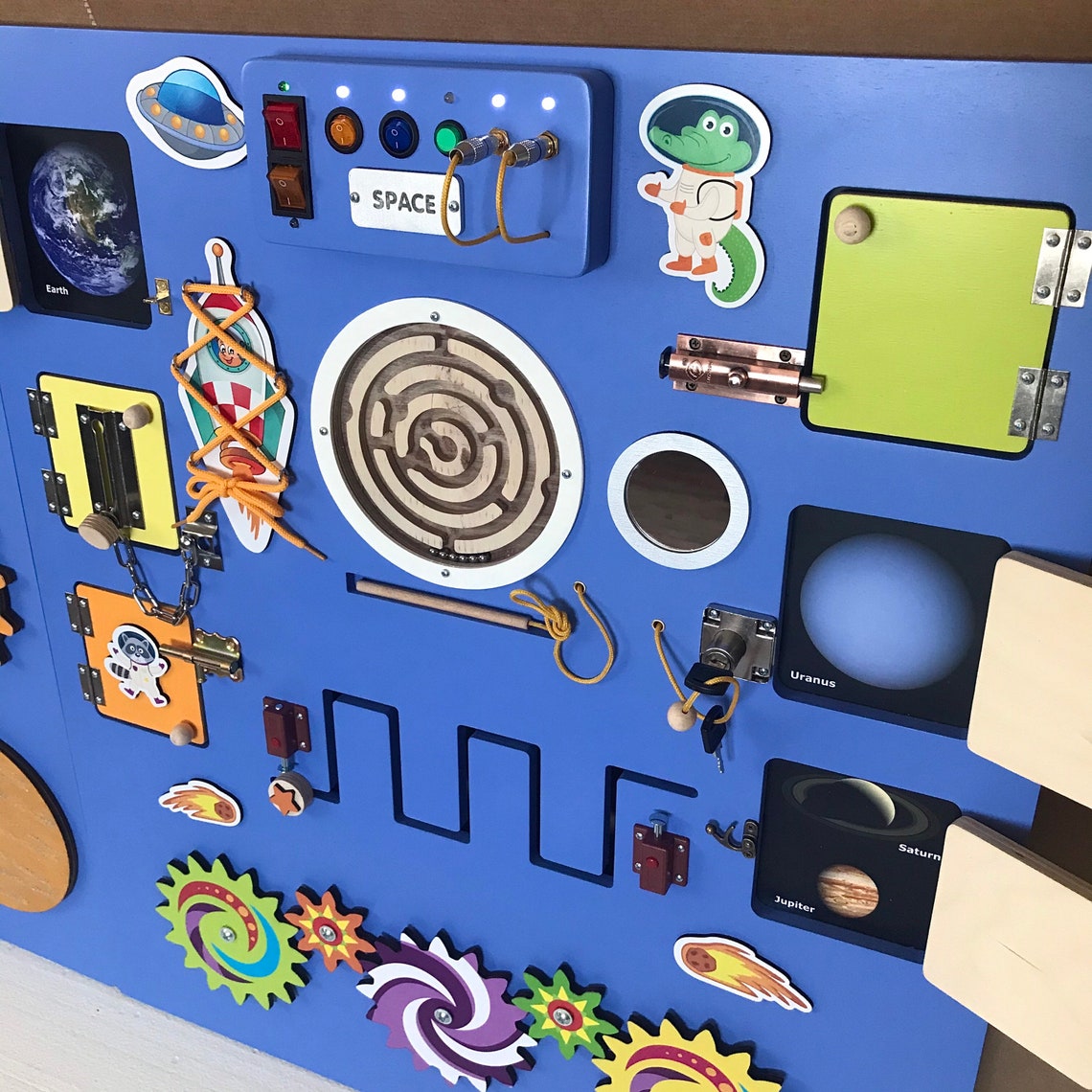 Sensory Large Busy Board Space Theme-wall Panel LED Light - Etsy