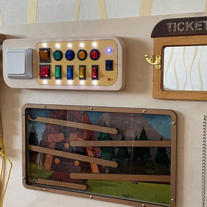 Train Sensory Wall Panel Busy Board for Kids Special Needs Developing ...