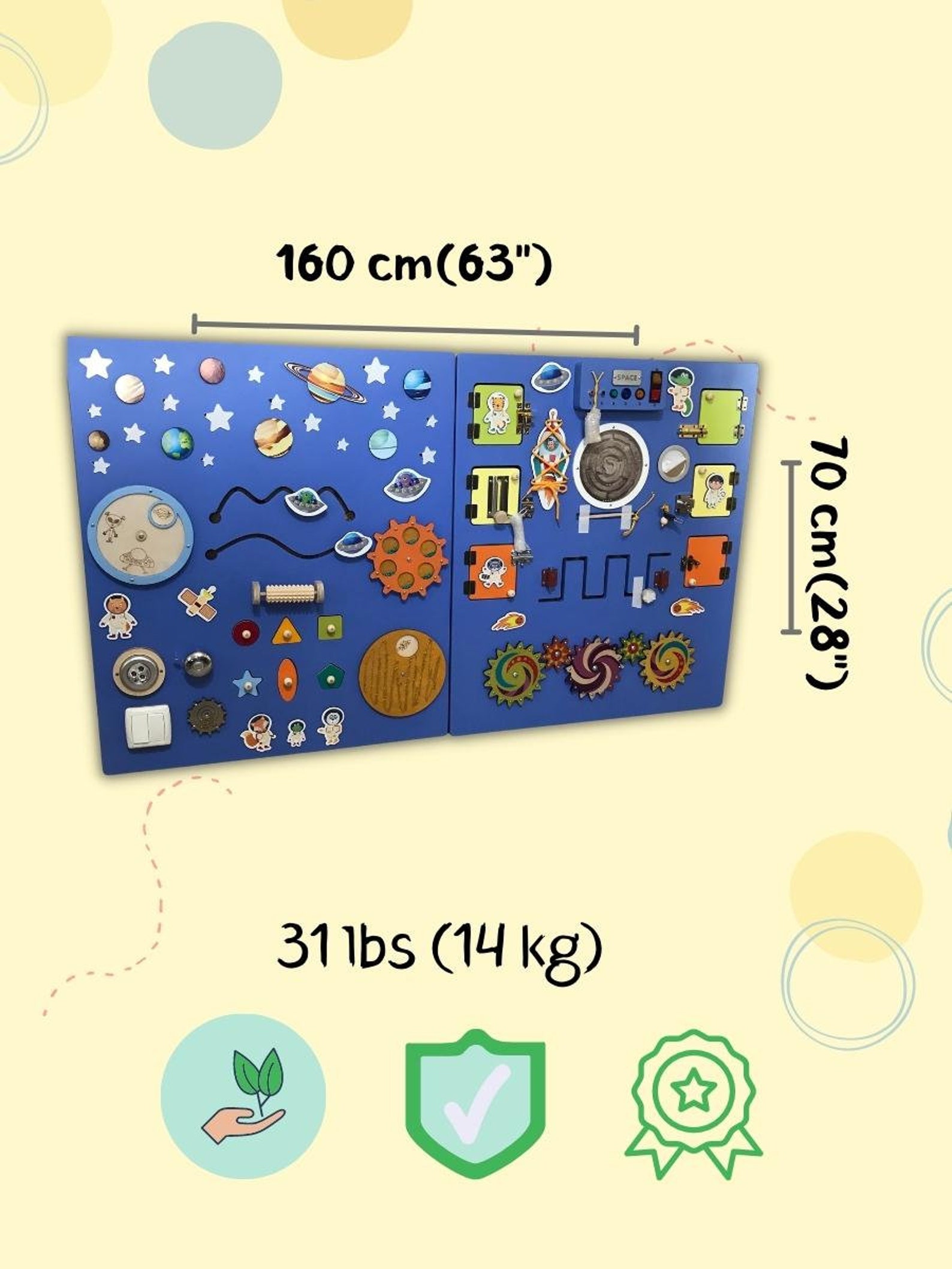 Sensory Large Busy Board Space Theme-wall Panel LED Light - Etsy