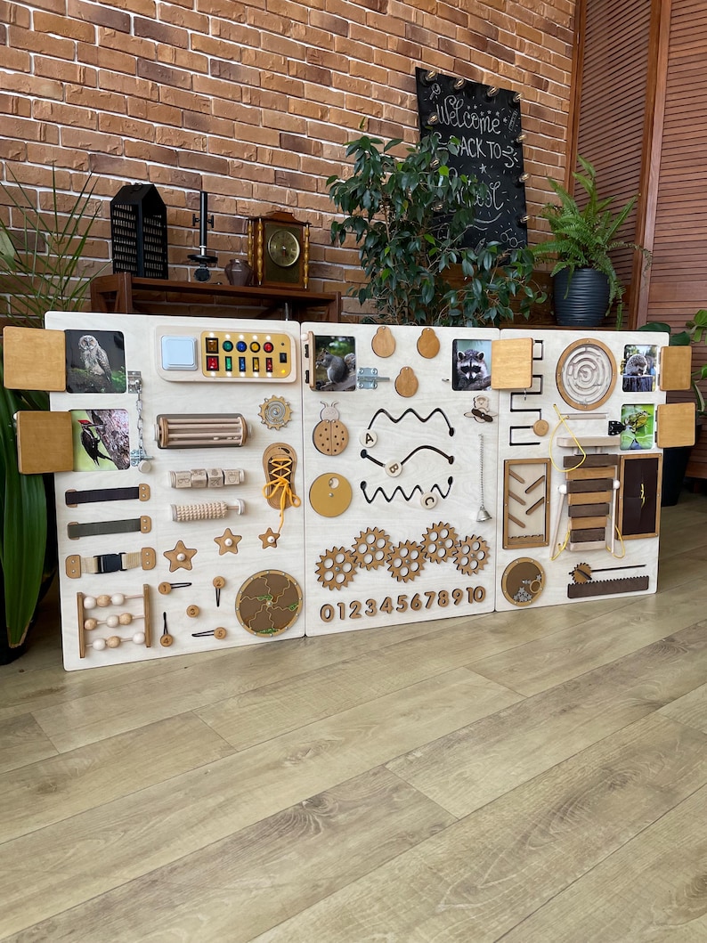 Large Busy Board Preschool Wall Panel for Fine Motor Skills and ...