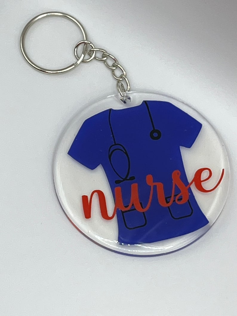 Nurse Scrub Top Keychain - Etsy