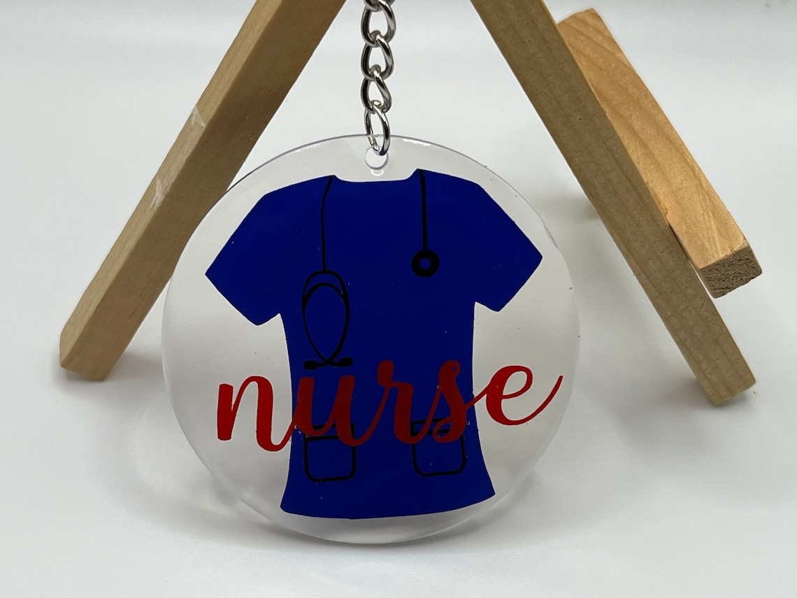 Nurse Scrub Top Keychain - Etsy
