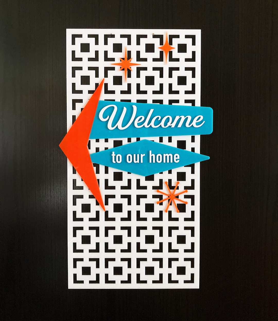 Mid Century Modern Style Welcome Sign | Atomic House Sign | MCM Home ...