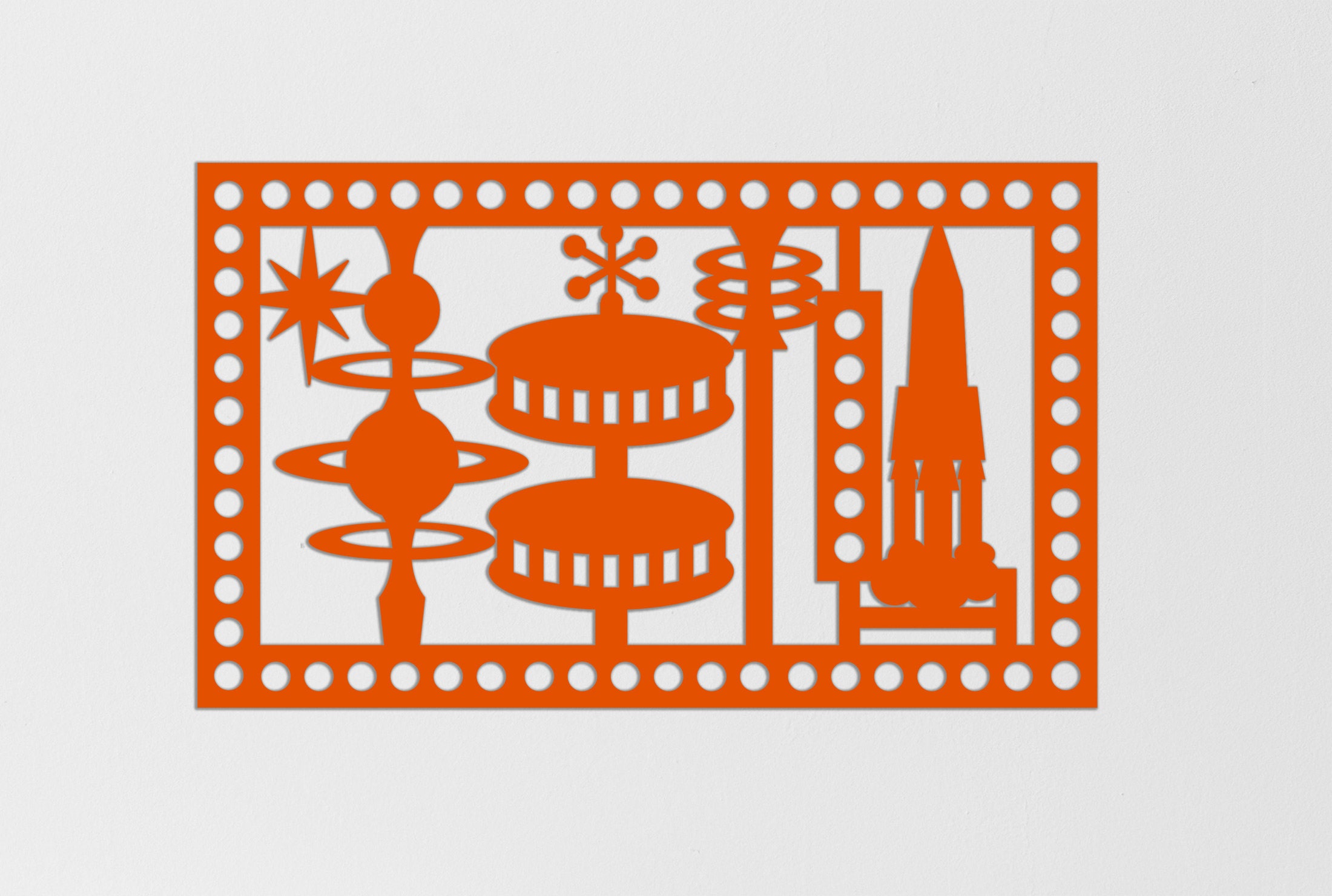 Atomic Age City Wall Decor Mid Century Modern Art Space - Etsy