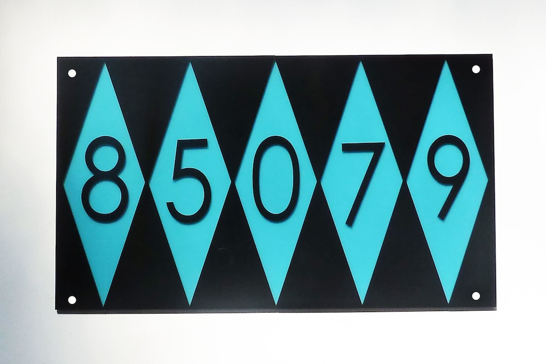 Mid Century Modern House Number Sign, Custom Address Sign - Etsy